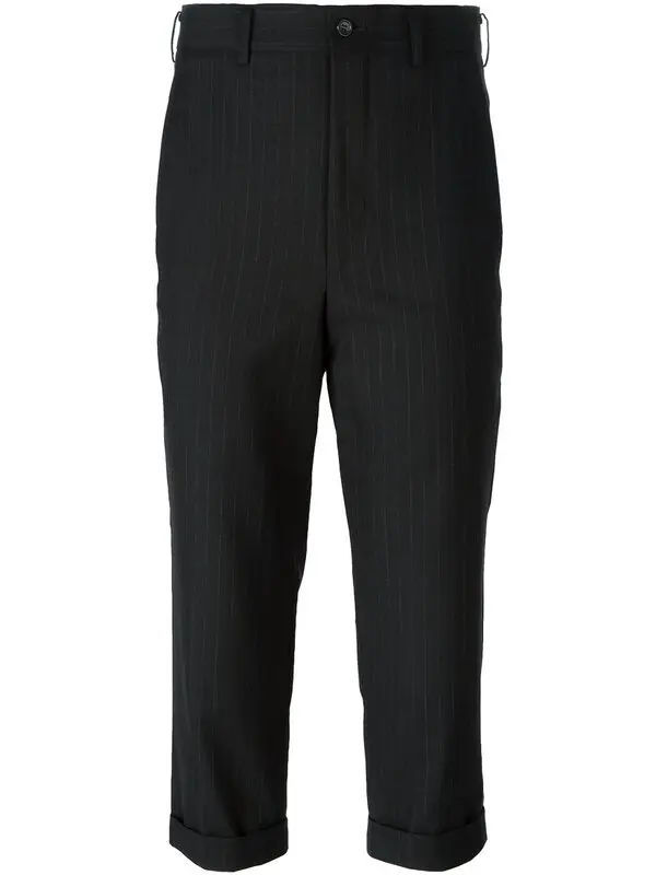 Comme Des Garçons Wide Leg Pinstripe Trousers