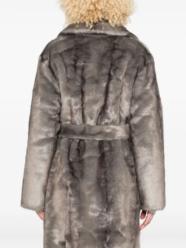 THELAURENT Belted Faux Fur Coat
