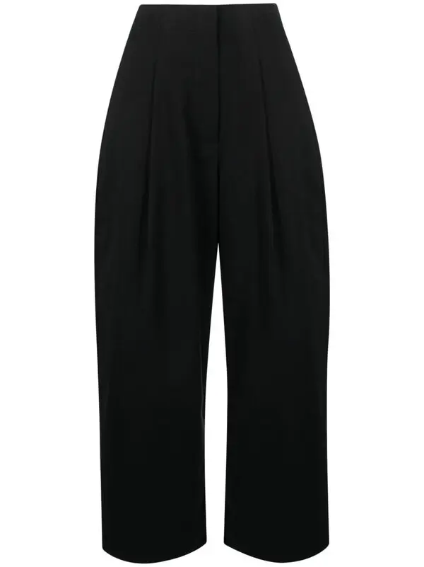Studio Nicholson Cotton Wide-leg Trousers - Black