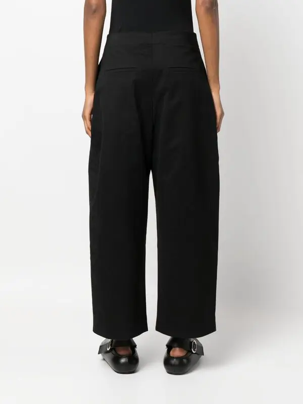 Studio Nicholson Cotton Wide-leg Trousers - Black