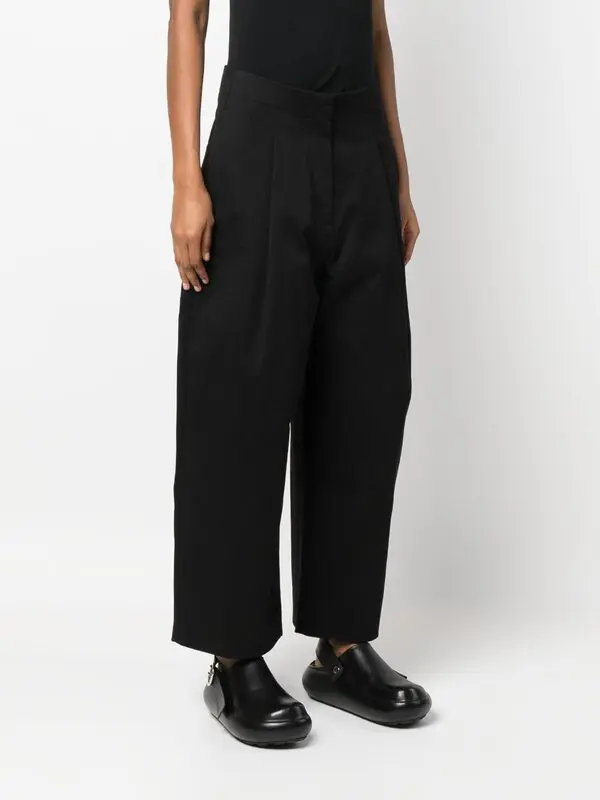Studio Nicholson Cotton Wide-leg Trousers - Black