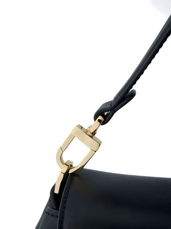 TOTÊME T-lock Leather Shoulder Bag - Black