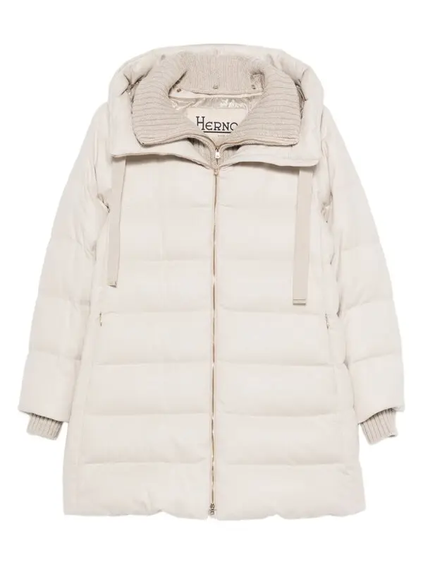 Herno Quilted Midi Down Jacket - Powder