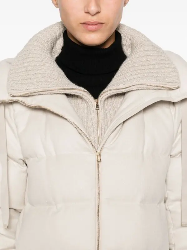 Herno Quilted Midi Down Jacket - Powder