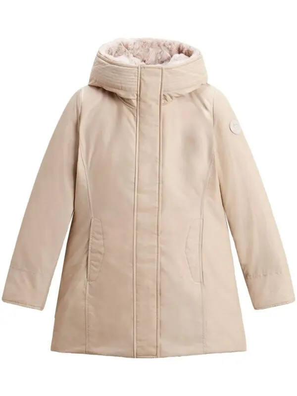 Woolrich Boulder Faux Fur Parka - Beige