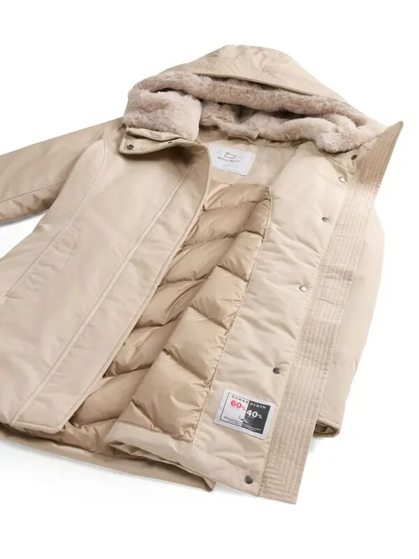 Woolrich Boulder Faux Fur Parka - Beige