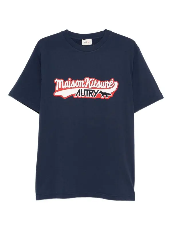 AUTRY X MAISON KITSUNE Logo Cotton T Shirt