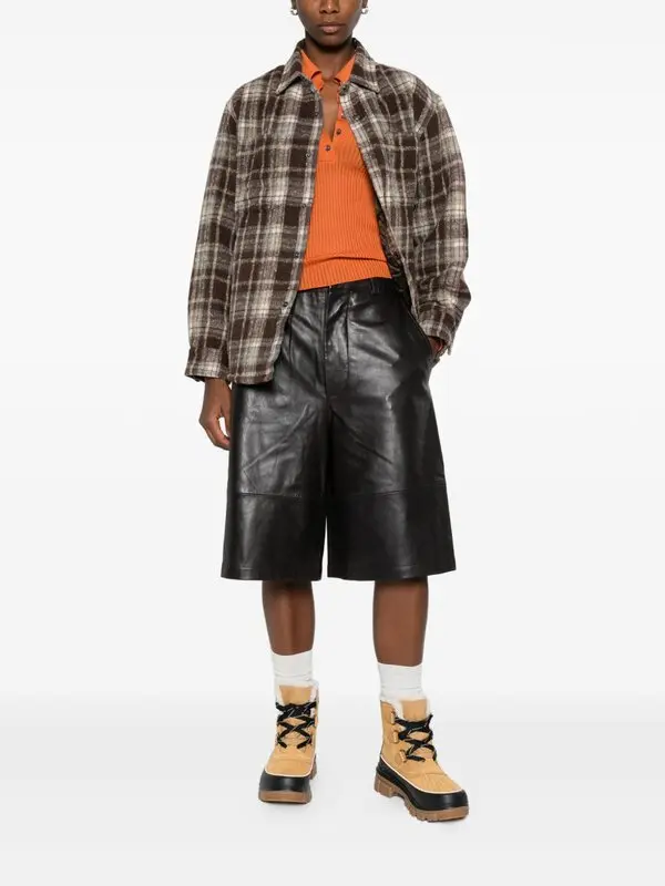 DUNST Flannel Checked Shirt - Brown
