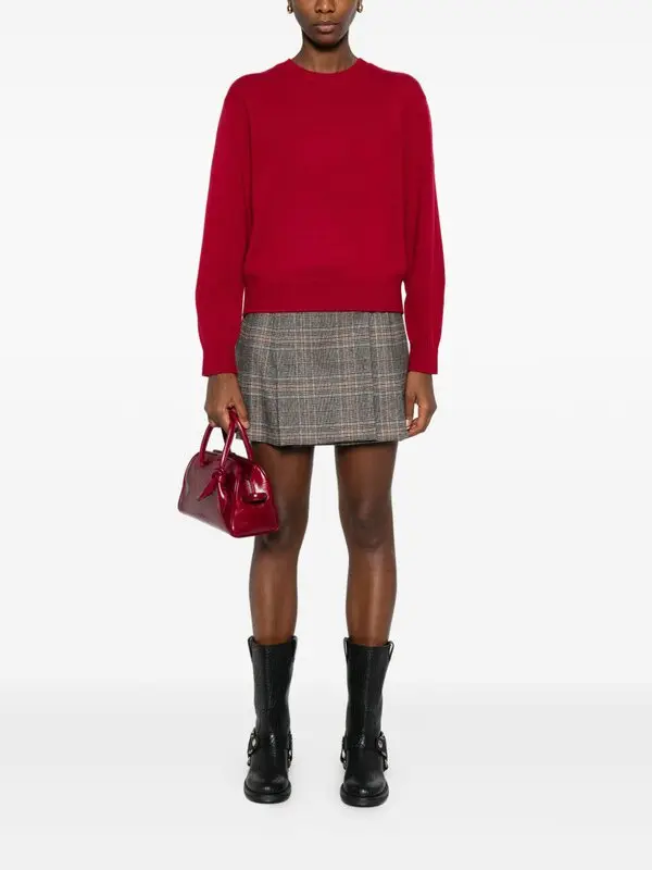 DUNST Wool Crewneck Sweater - Red