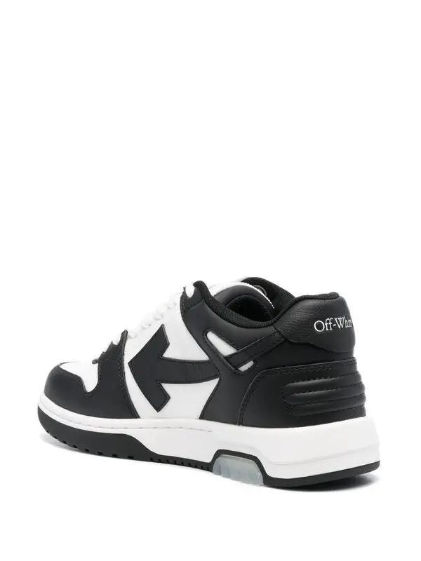 Off White Out Of Office Leather Sneakers - Black