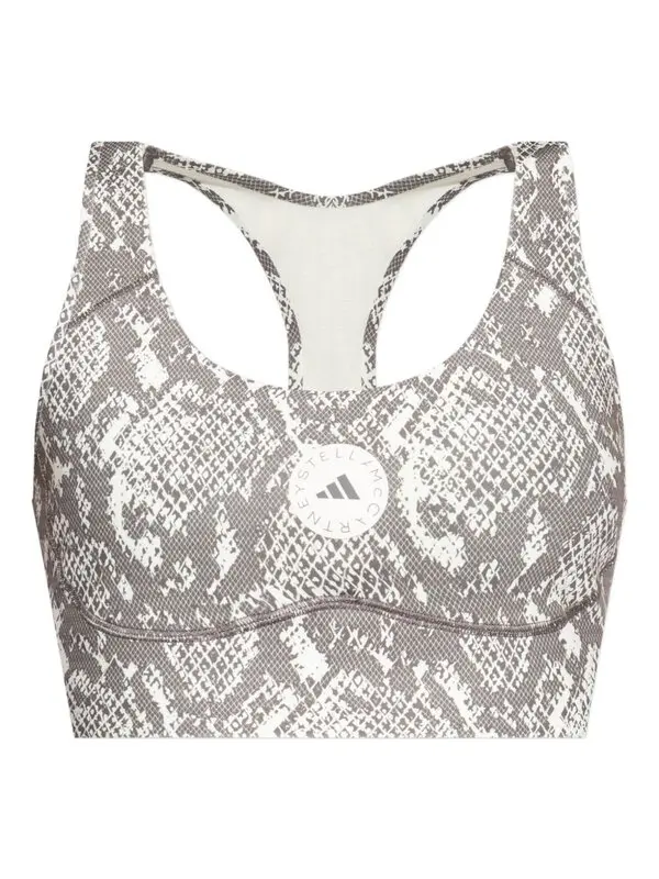 Adidas By Stella McCartney Printed Gym Bra - Beige