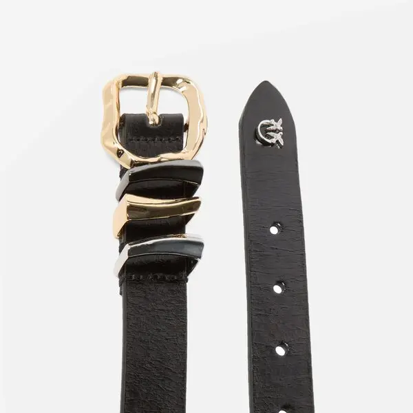 Pinko Love Birds Leather Belt
