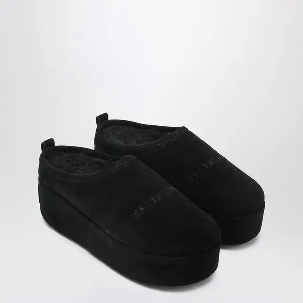 Balenciaga Alaska Soft Platform Clogs - Black