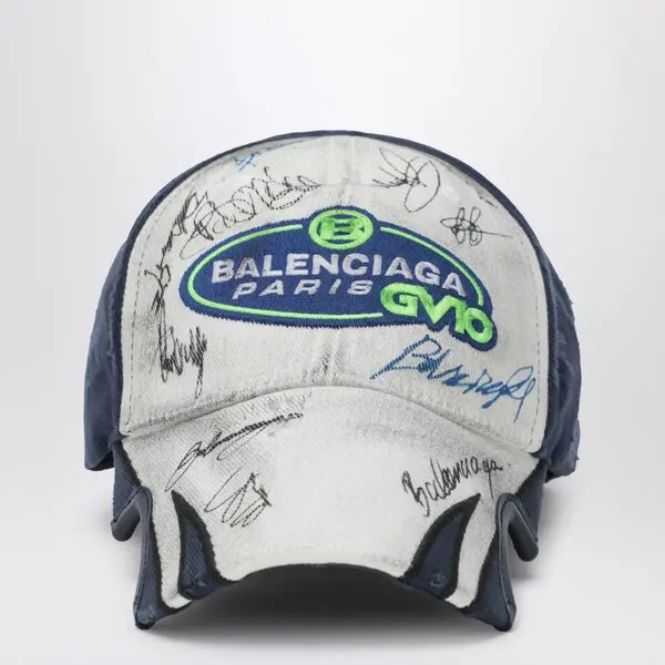 Balenciaga Baseball Cap With Signatures - White