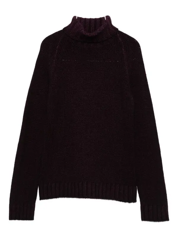 BASE Wool Turtleneck Jumper - Bordeaux