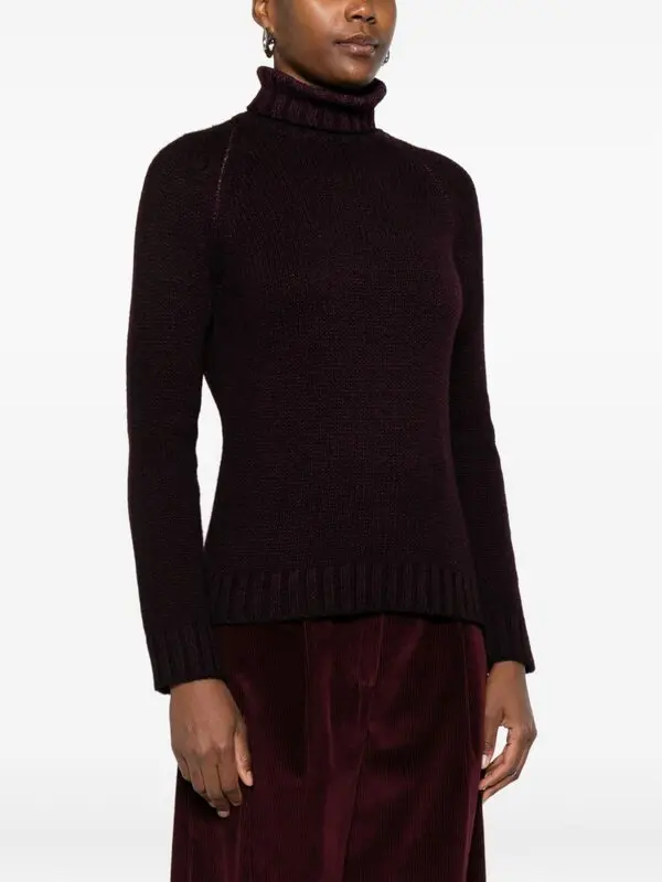 BASE Wool Turtleneck Jumper - Bordeaux
