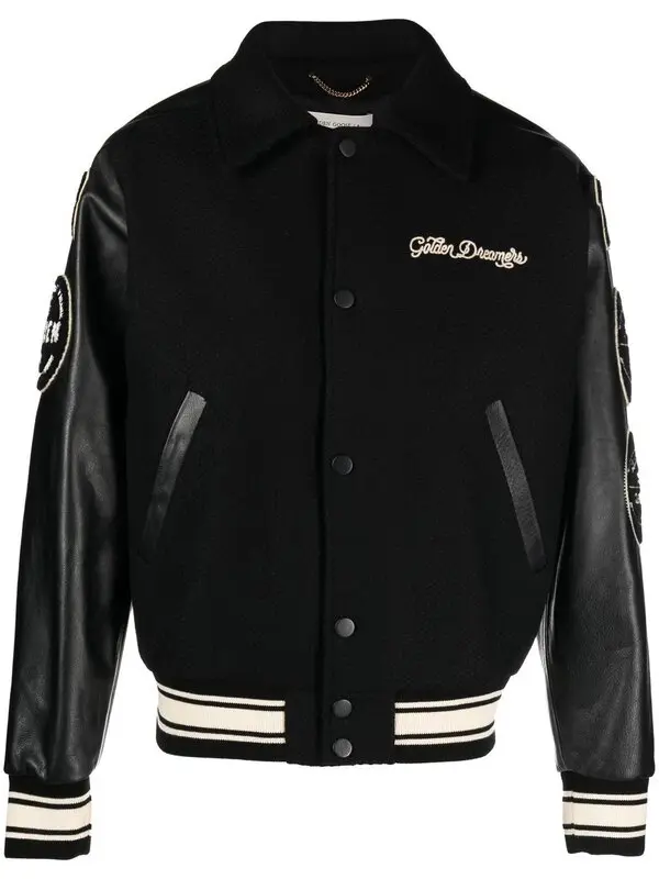 GOLDEN GOOSE Wool And Leather Bomber Jacket