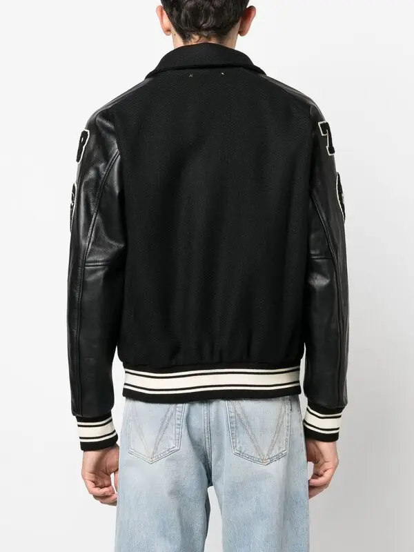 GOLDEN GOOSE Wool And Leather Bomber Jacket