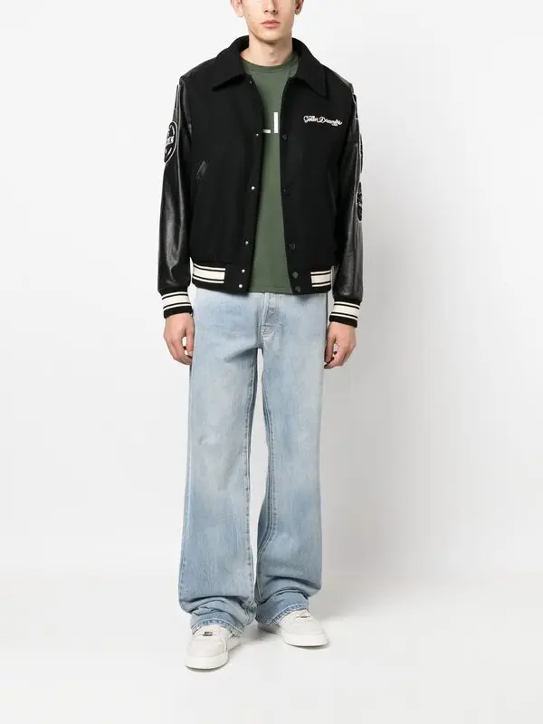 GOLDEN GOOSE Wool And Leather Bomber Jacket