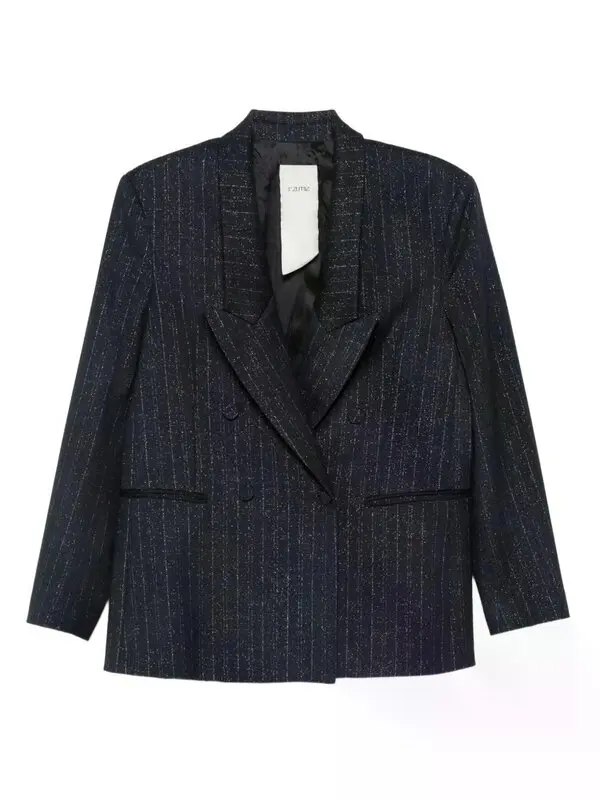 RAME Striped Double-breasted Blazer