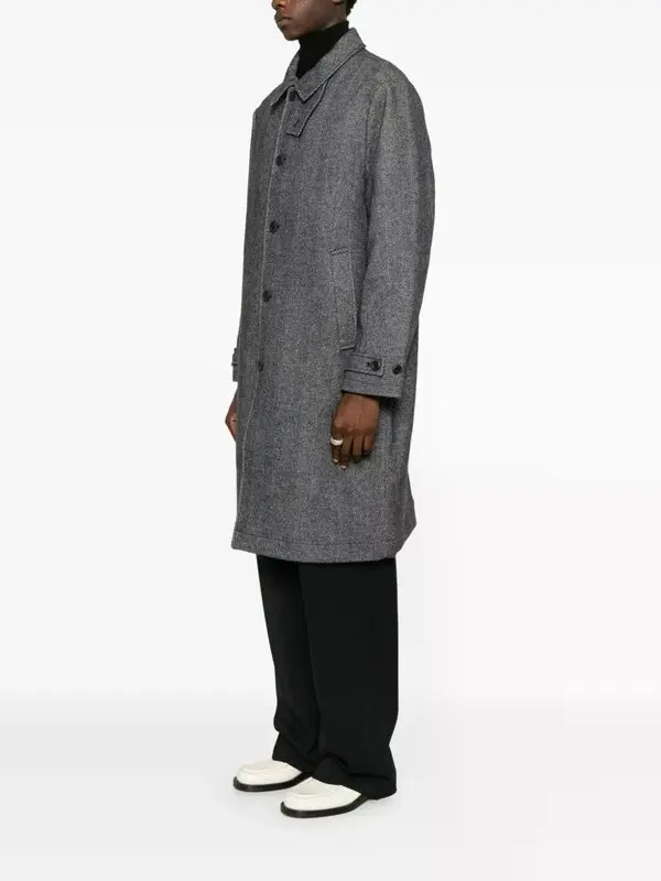 Calvin Klein Single-breasted Herringbone Coat