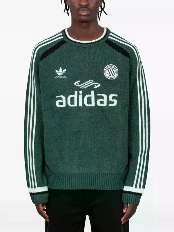 Adidas Striped Long-sleeved Sweater