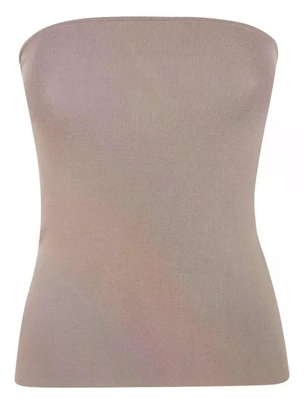 ENTIRE STUDIOS Ribbed-knit Strapless Top - Neutrals