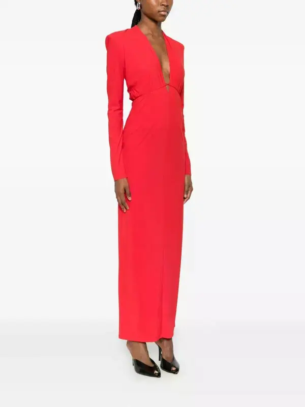 AMAZUIN V-neck Maxi Dress