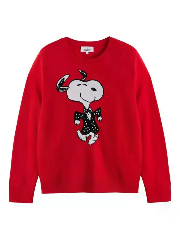 Chinti & Parker Dancing Snoopy Sweater - Red
