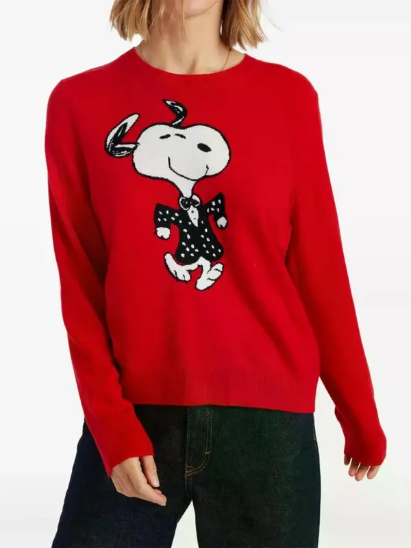Chinti & Parker Dancing Snoopy Sweater - Red