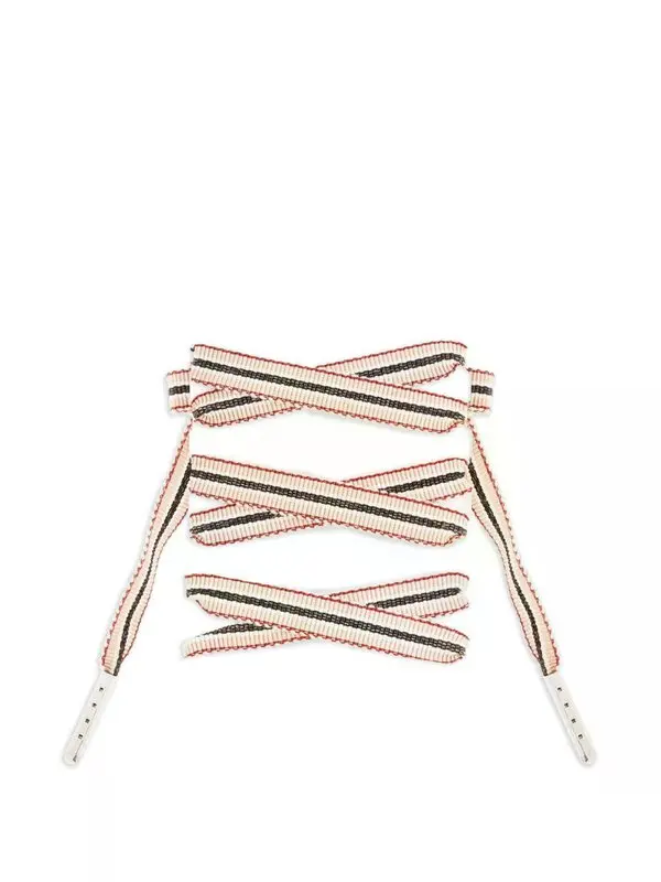 GOLDEN GOOSE Striped Crystal-appliqué Shoelaces