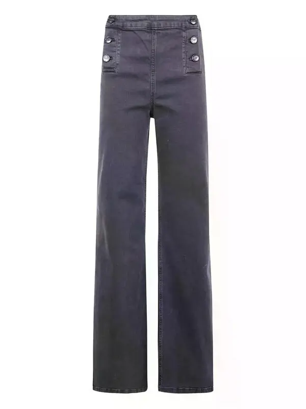 TWINSET Button Embellished Cotton Jeans