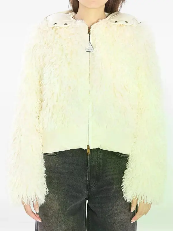 Moncler Vigiers Faux-fur Puffer Jacket - White