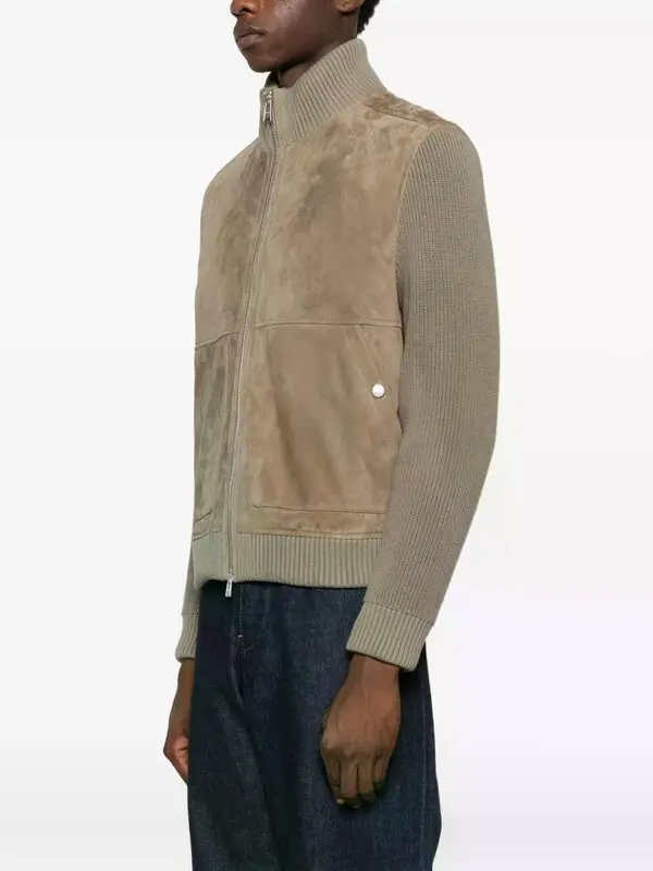 BOSS Zip-up Bomber Jacket - Neutrals