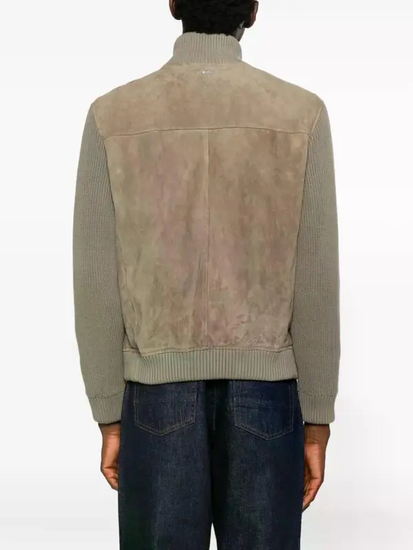 BOSS Zip-up Bomber Jacket - Neutrals