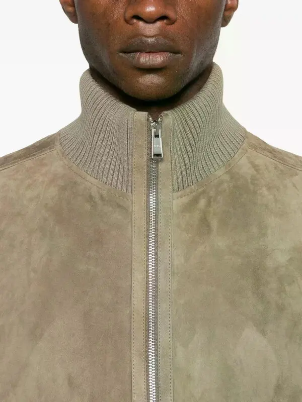 BOSS Zip-up Bomber Jacket - Neutrals