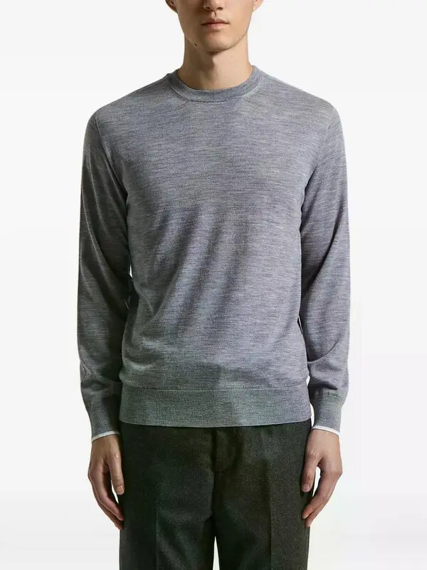 Peserico Crew-neck Long Sleeve Sweater - Grey