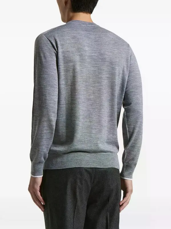 Peserico Crew-neck Long Sleeve Sweater - Grey