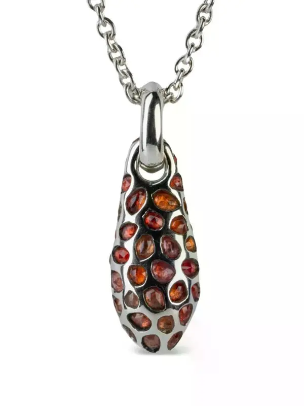 PARTS OF FOUR Chrysalis Pavé Necklace - Silver