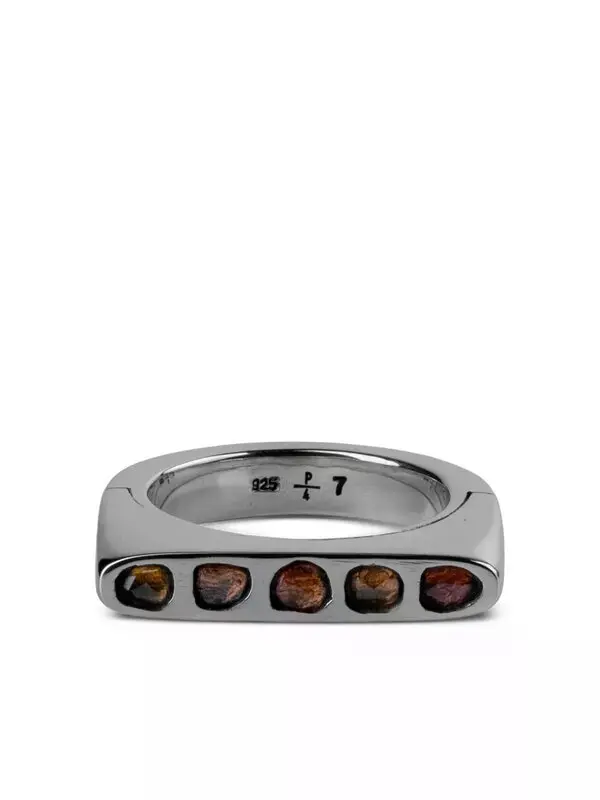 PARTS OF FOUR Sterling Sistema Sapphire Ring - Silver
