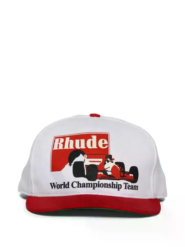 Rhude Racing-car Baseball Cap - White
