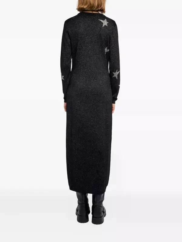 Zadig&Voltaire Stellly Merino Wool Maxi Dress With Lurex Stars