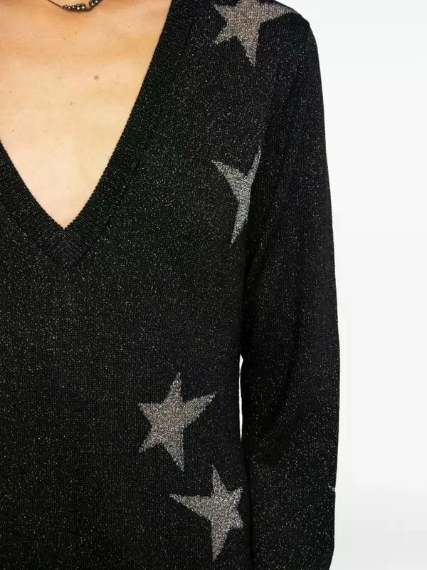 Zadig&Voltaire Stellly Merino Wool Maxi Dress With Lurex Stars