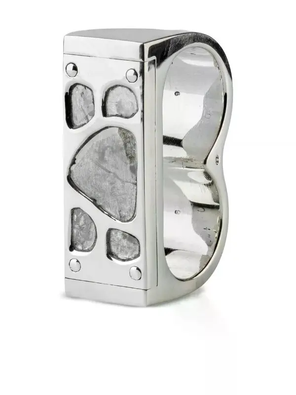 PARTS OF FOUR Sterling Double Ring With Diamonds
