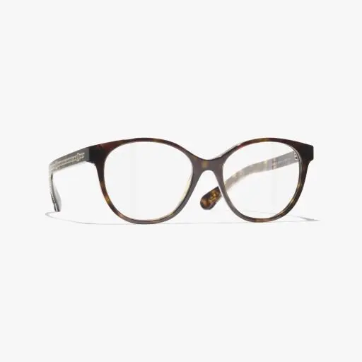 Chanel Pantos Eyeglasses - Dark Tortoise