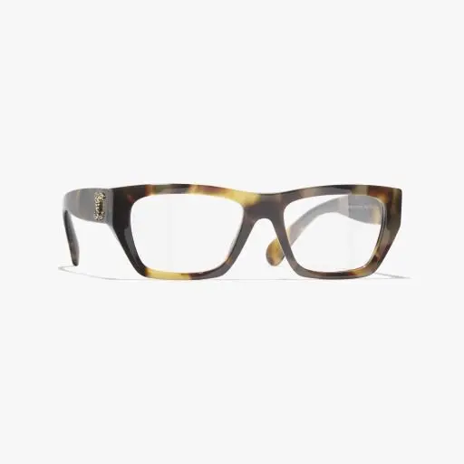 Chanel Rectangle Eyeglasses - Tortoise