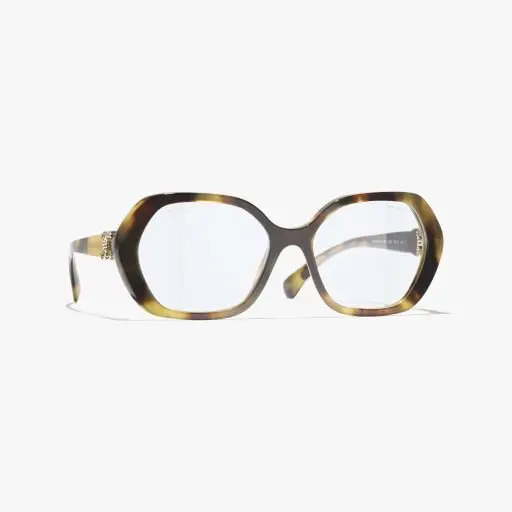 Chanel Square Eyeglasses - Tortoise Tweed