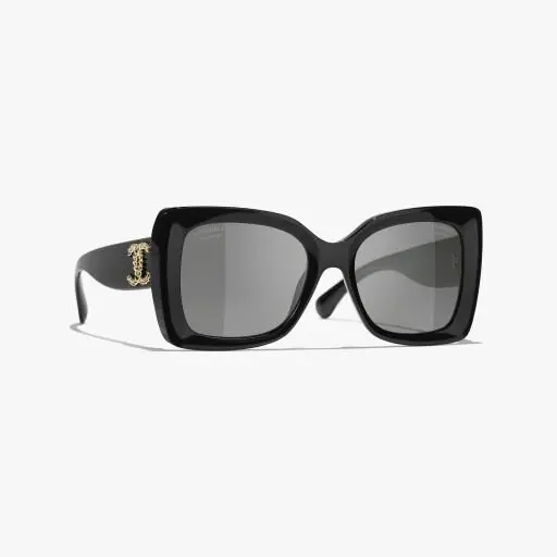 Chanel Square Sunglasses - Black