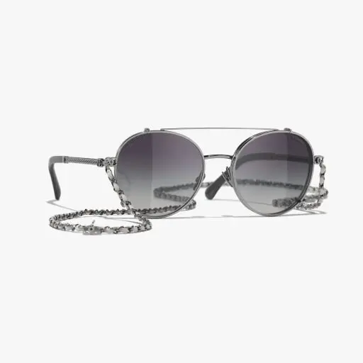 Chanel Pilot Sunglasses - Ruthenium