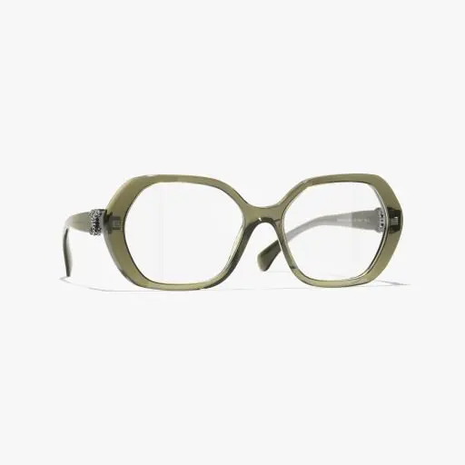 Chanel Square Eyeglasses - Olive